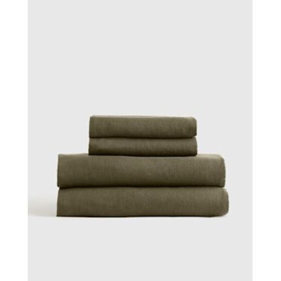 Quince | Bedding | Quince Home European Linen Sheet Set Dusty Olive ...